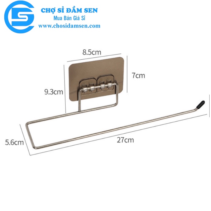 Stainless steel hook bar for hanging paper rolls, kitchen towels, and ...