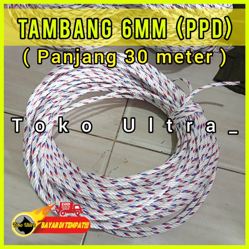 Tambang 6MM (30 Meters) / Retail Mine / Car Rope / TAMPAR 6MM / Rope ...