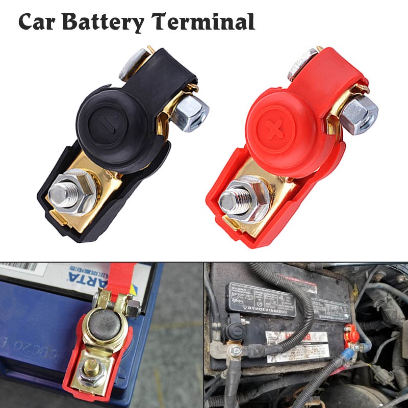 1 Pair Quick Release Car Battery Terminals Clamps Negative and Positive ...