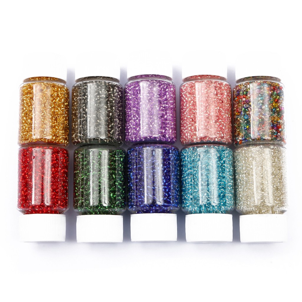 3000pcs Bottled 2mm Glass Beads Charm Czech Beads Seed Spacer Beads For ...