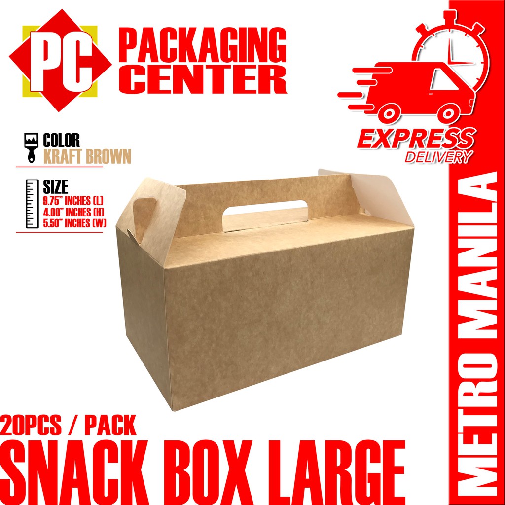 Snack Box Large By 20pcs per pack (METRO MANILA SHIPPING CODE) | Shopee ...