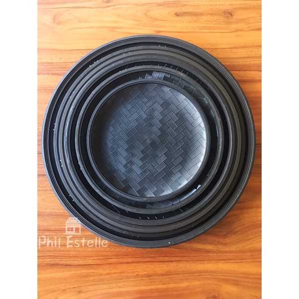 10PCS 14” 15” Black Plastic Bilao Reusable Round Bilao made of Clean ...