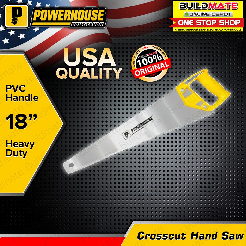 POWERHOUSE Crosscut Hand Saw 18" PVC Handle •BUILDMATE• PHHT | Shopee ...