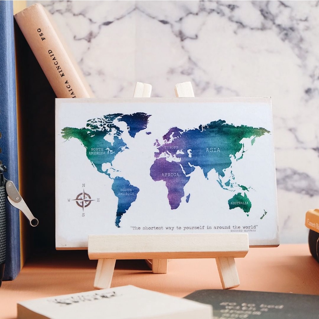 Papemelroti World Map Decoposter | Home, Wall Decor | Gift | Shopee ...