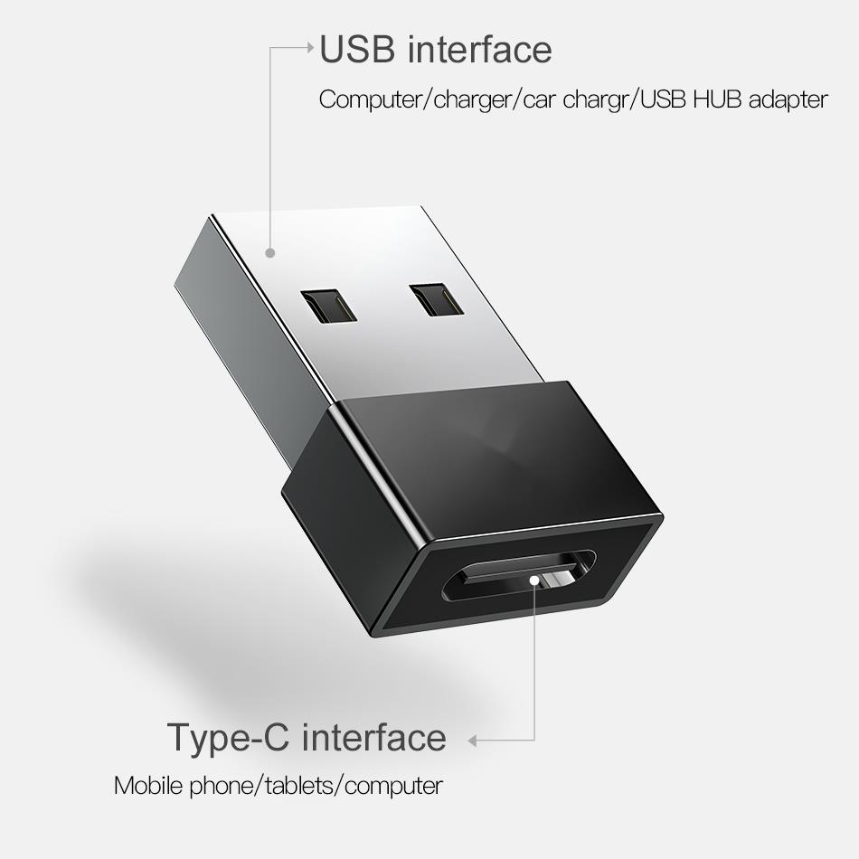 USB external thread to C internal thread OTG adapter laptop type C ...