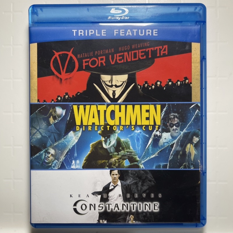 Triple Feature Blu-ray Movies (V For Vendetta, Watchmen and Constantine ...