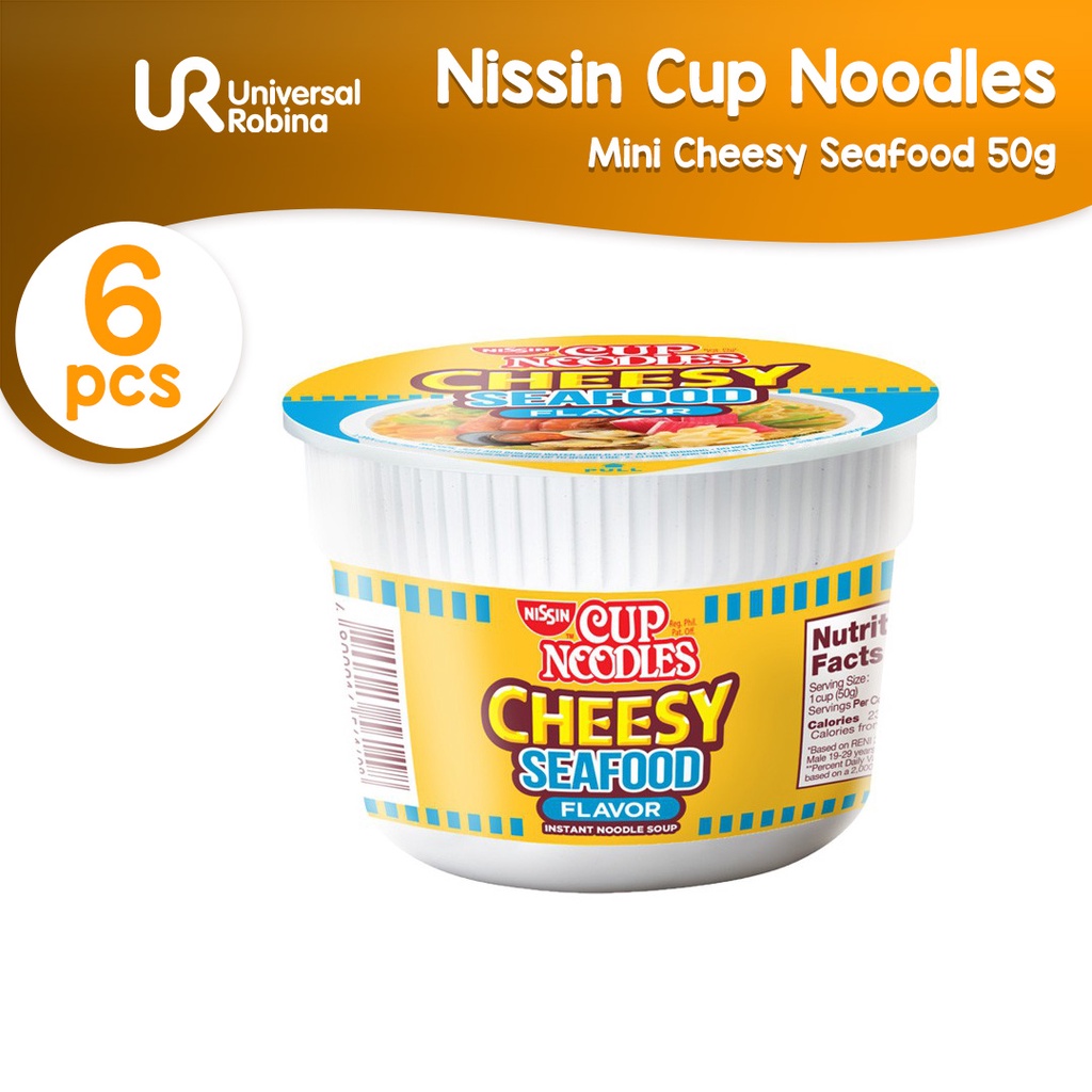 6 x Nissin Cup Noodles Mini Cheesy Seafood (50g) | Shopee Philippines