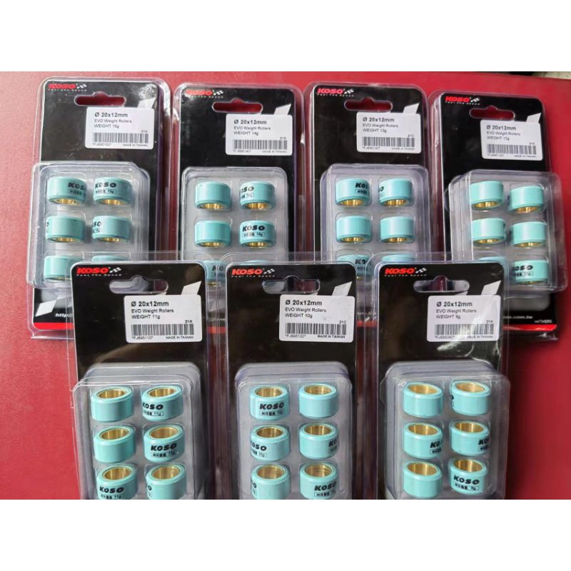 KOSO EVO weight Rollers Originnal Made in Taiwan Aerox/Nmax/Mio mx/Mio ...