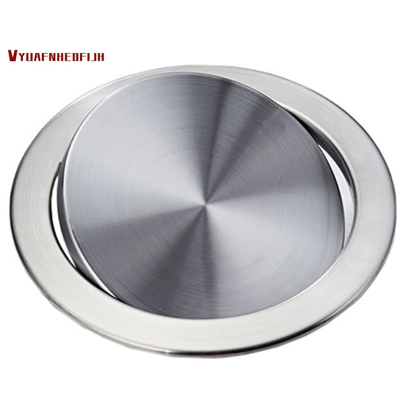 Stainless Steel Garbage Flap Lid Trash Bin Cover Flush Built-in Balance ...