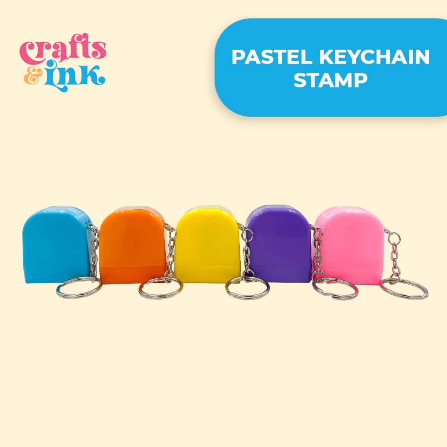 Pastel Customized Self-Inking Keychain Stamp, Name and Signature Stamp ...