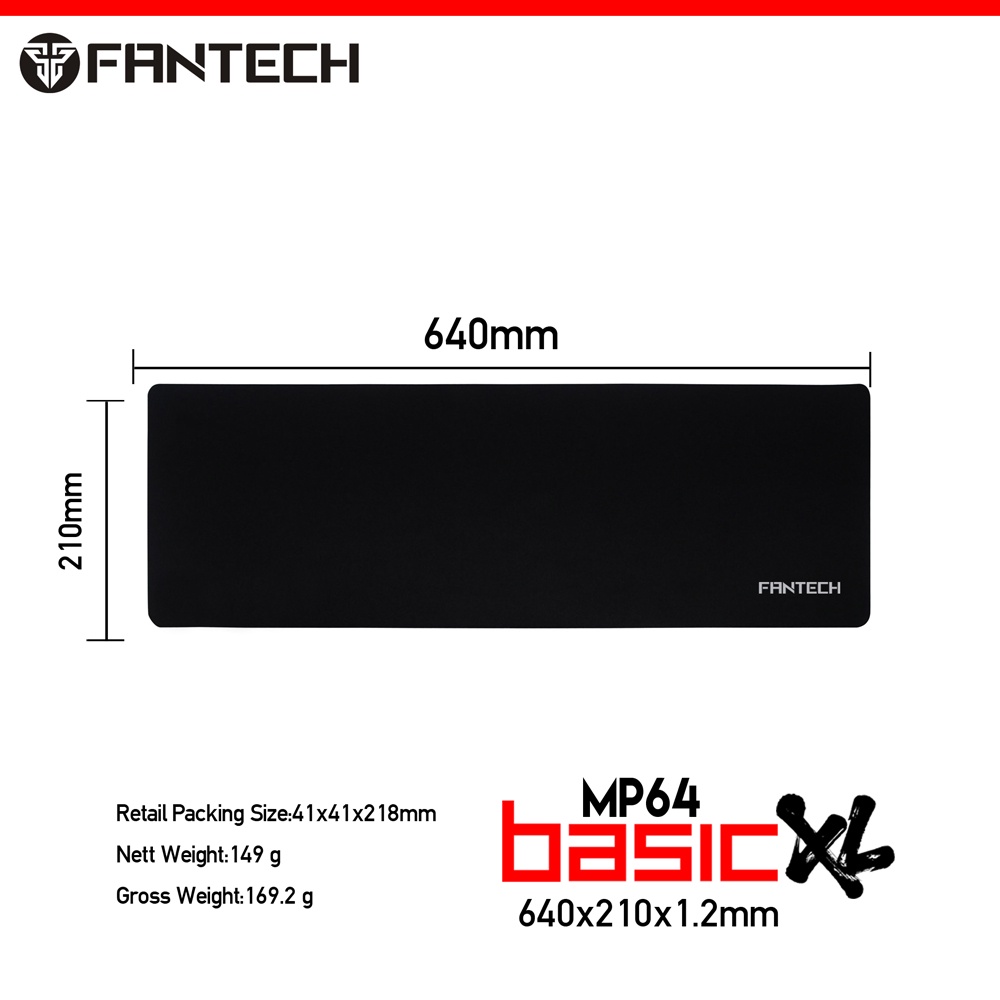 Fantech MP64 Mousepad Gaming Extended Mouse Pad Basic XL | Shopee ...