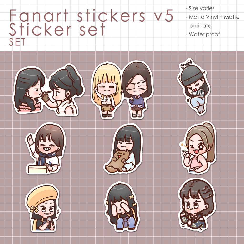 (SET) fan art stickers v5 sticker set | Shopee Philippines