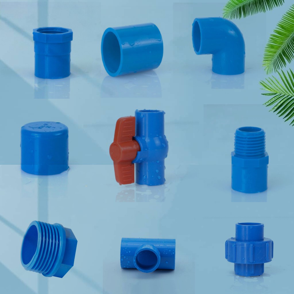 PVC Blue Fittings 1/2" to 1" Elbow, Tee, Coupling, Male Adaptor, Female ...
