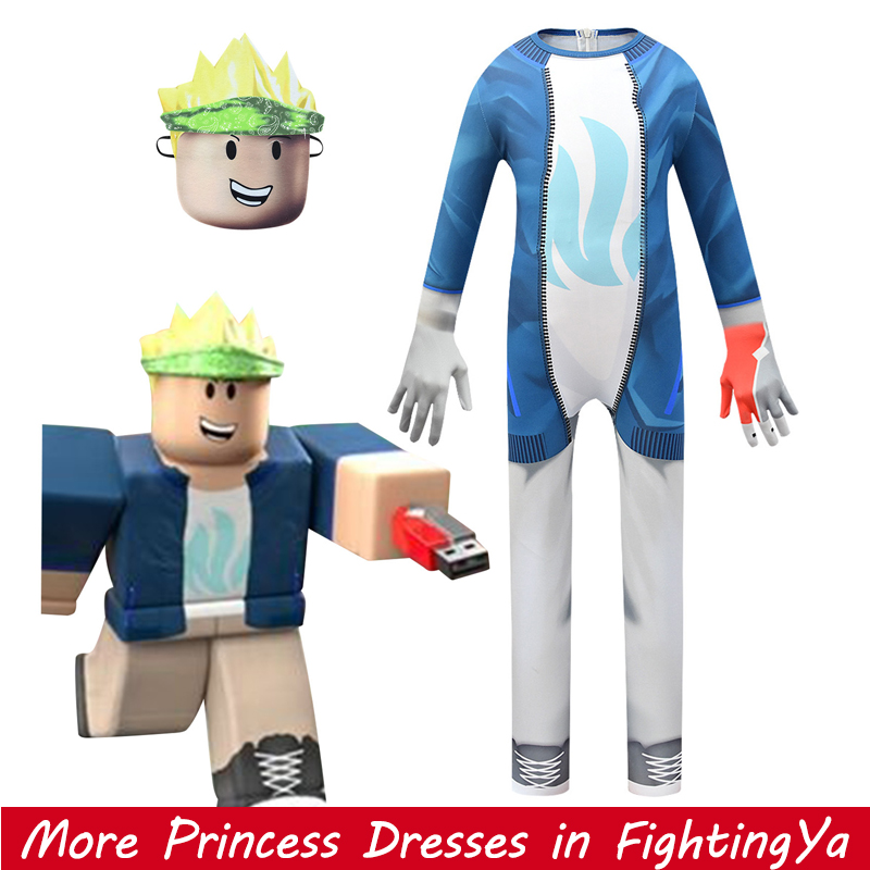 ROBLOX Cosplay Costume for Kids Boy ROBLOXS Bodysuit Mask Terno for ...