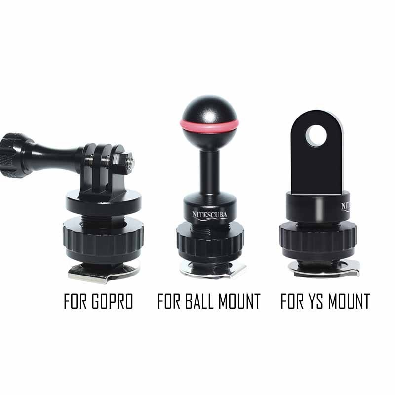 Cold Hot Shoe Adapter Ball Adaptor Mount Base Connector Gopro mount ...