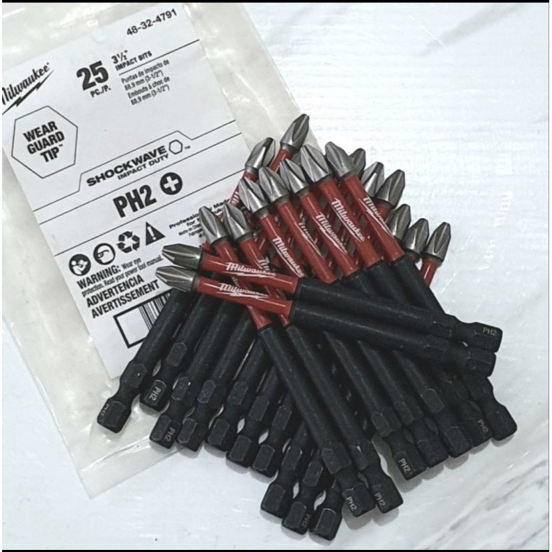 MATA Milwaukee SHOCKWAVE IMPACT BIT PH2 PLUS 3.5inch - Single ...