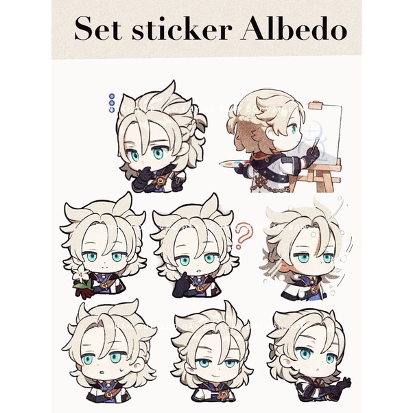 Albedo character sticker set | Shopee Philippines