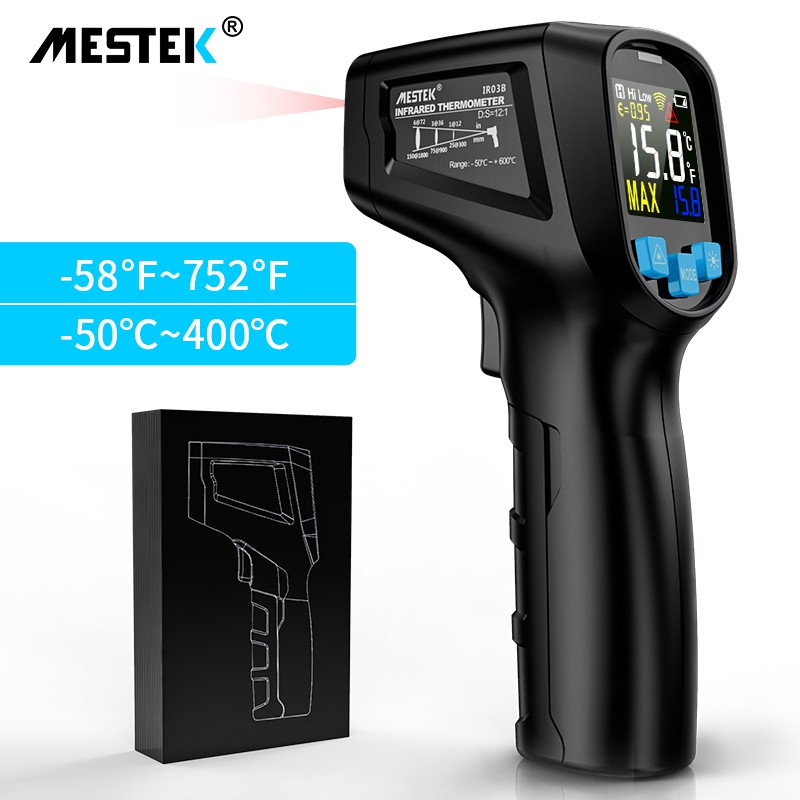 Infrared Thermometer IR03 Series 400C/600C Thermometer Emissivity ...