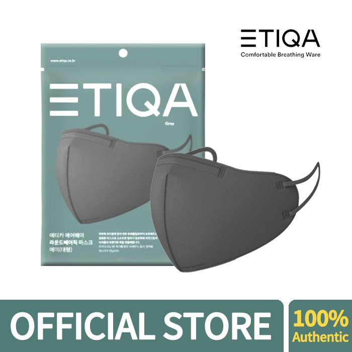 Gray ETIQA Mask Airway Round Basic Mask A | Shopee Philippines