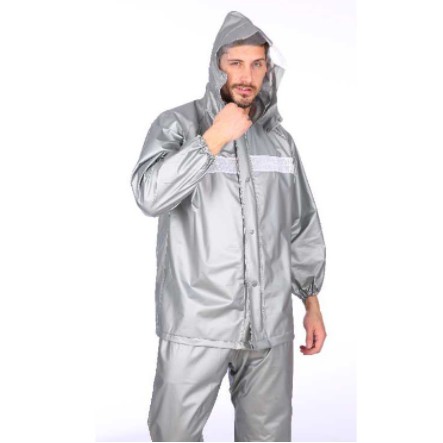 Rubberized Terno Silver Raincoat with Reflector High quality raincoat ...