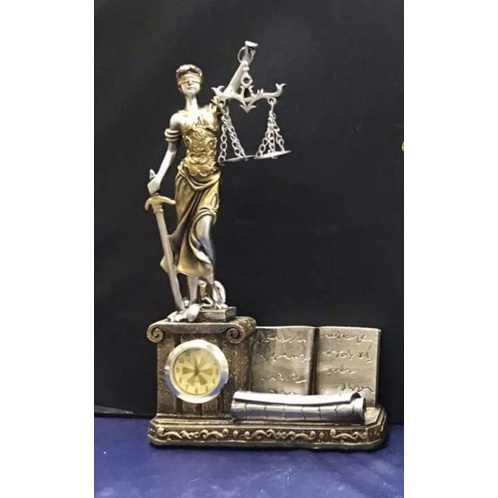 lady justice with clock 9 inches | Shopee Philippines