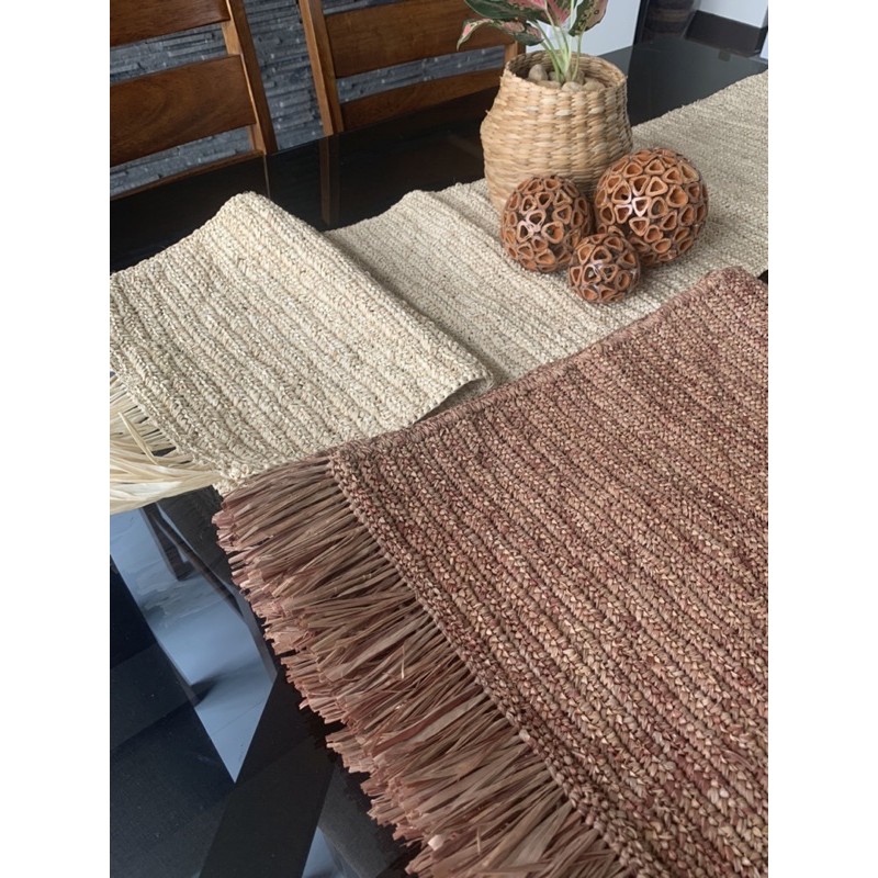 LANAI Raffia Fringe Table Runner | Shopee Philippines