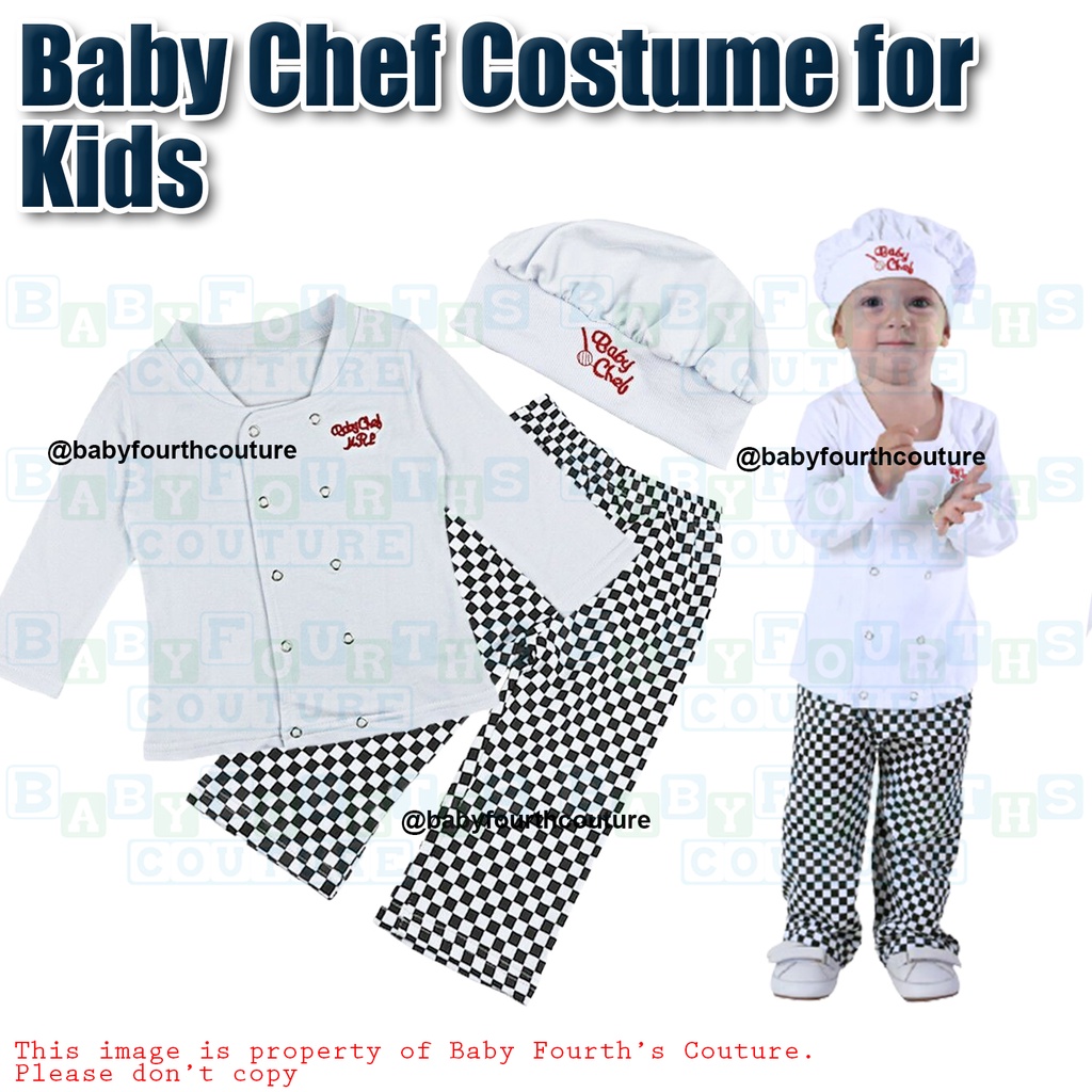 BFCM Complete Baby Chef Costume with Hat Set | Shopee Philippines