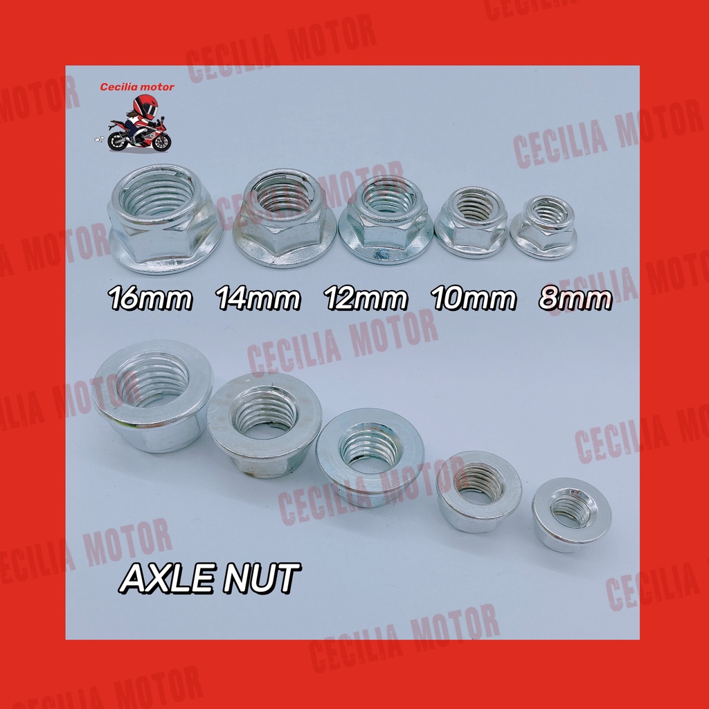 MOTORCYCLE PARTS LOCK NUTS 1 PCS 8M,10M,12M,14M,16M (its size is inward ...