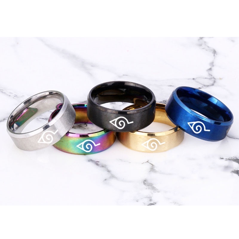 5 Pcs / Set Anime Naruto Limited Charm Ring Uzumaki Sasuke Itachi ...