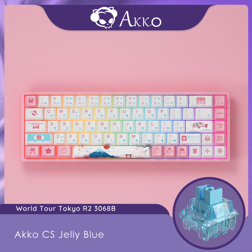 【In Stock】Akko World Tour Tokyo R2 3068B Wireless RGB Hot-swappable ...