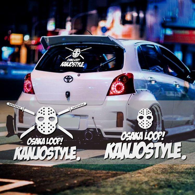 Japan JDM Street Racing Rear Windshield Kanjo Style Reflective Car ...