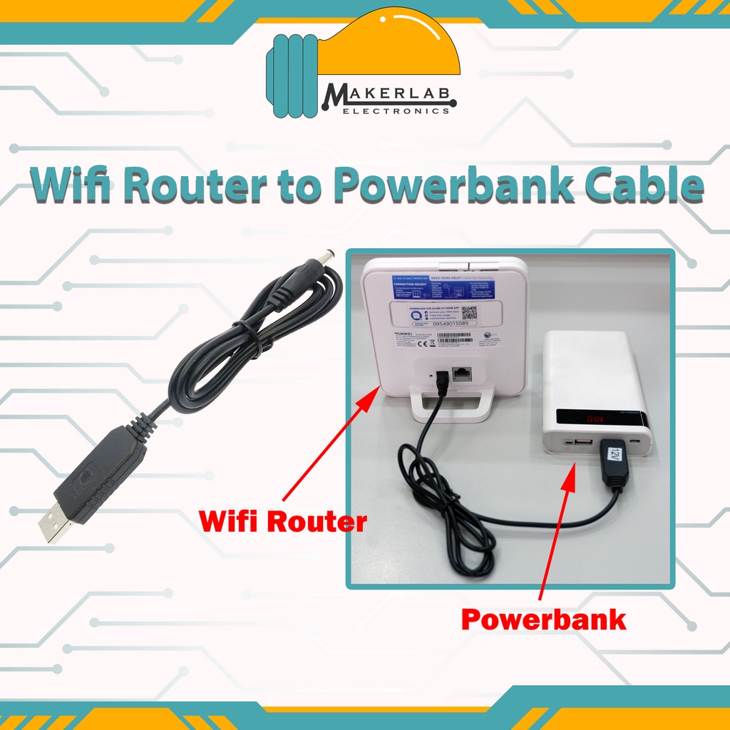 WiFi to Powerbank Cable DC 5V to 9V USB Cable Boost Converter Step-up ...
