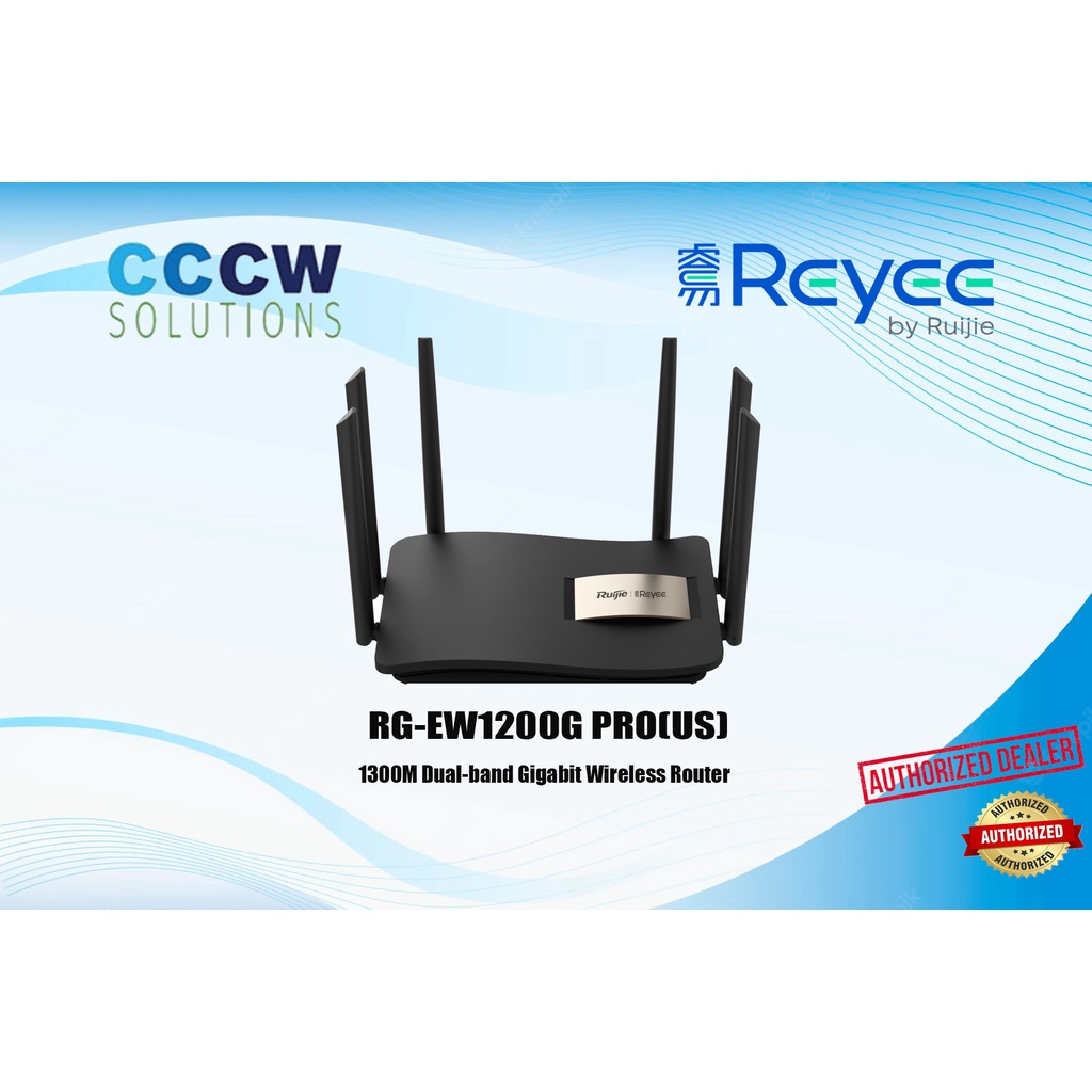 RUIJIE-REYEE RG-EW1200G PRO(US) 1300M Dual-band Gigabit Wireless Router ...