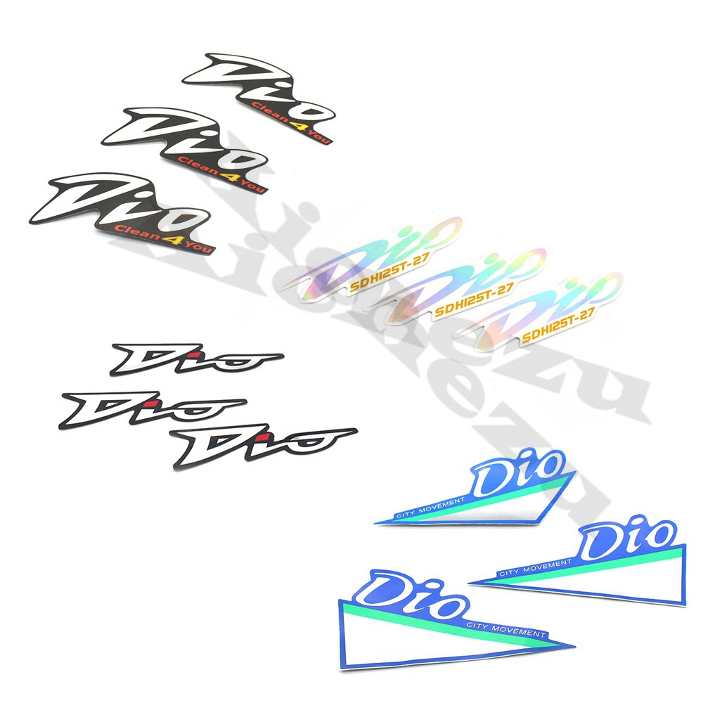 Motorcycle Decals Scooter Body Fairing Stickers Colorful Reflective Sticker for Honda DIO Full ...