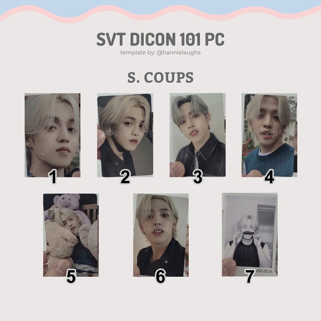 SEVENTEEN DICON 101 Photocard Custom Book Official Photocards | Shopee ...