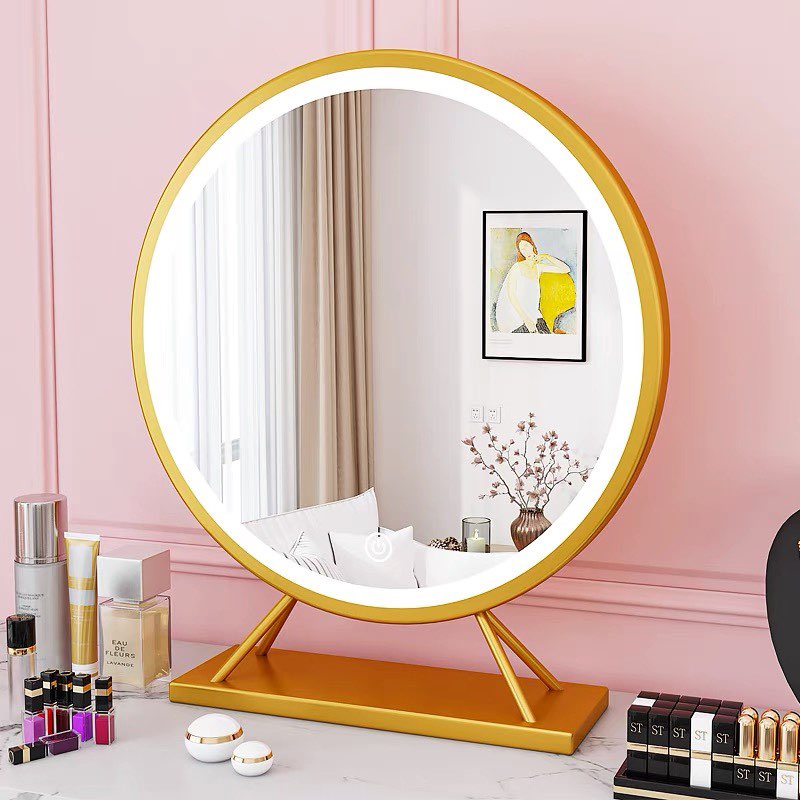 DEKO LED Round Mirror Wall Mirror Vanity Mirror Bathroom Mirror Kaca ...