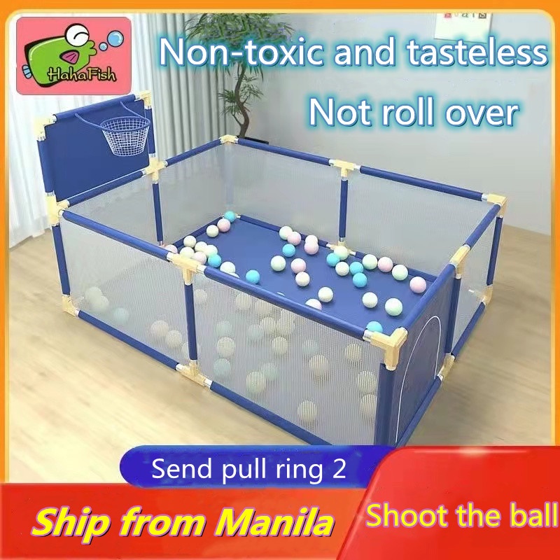 Quadrilateral game fence with basketball ring Baby toddler safety fence ...