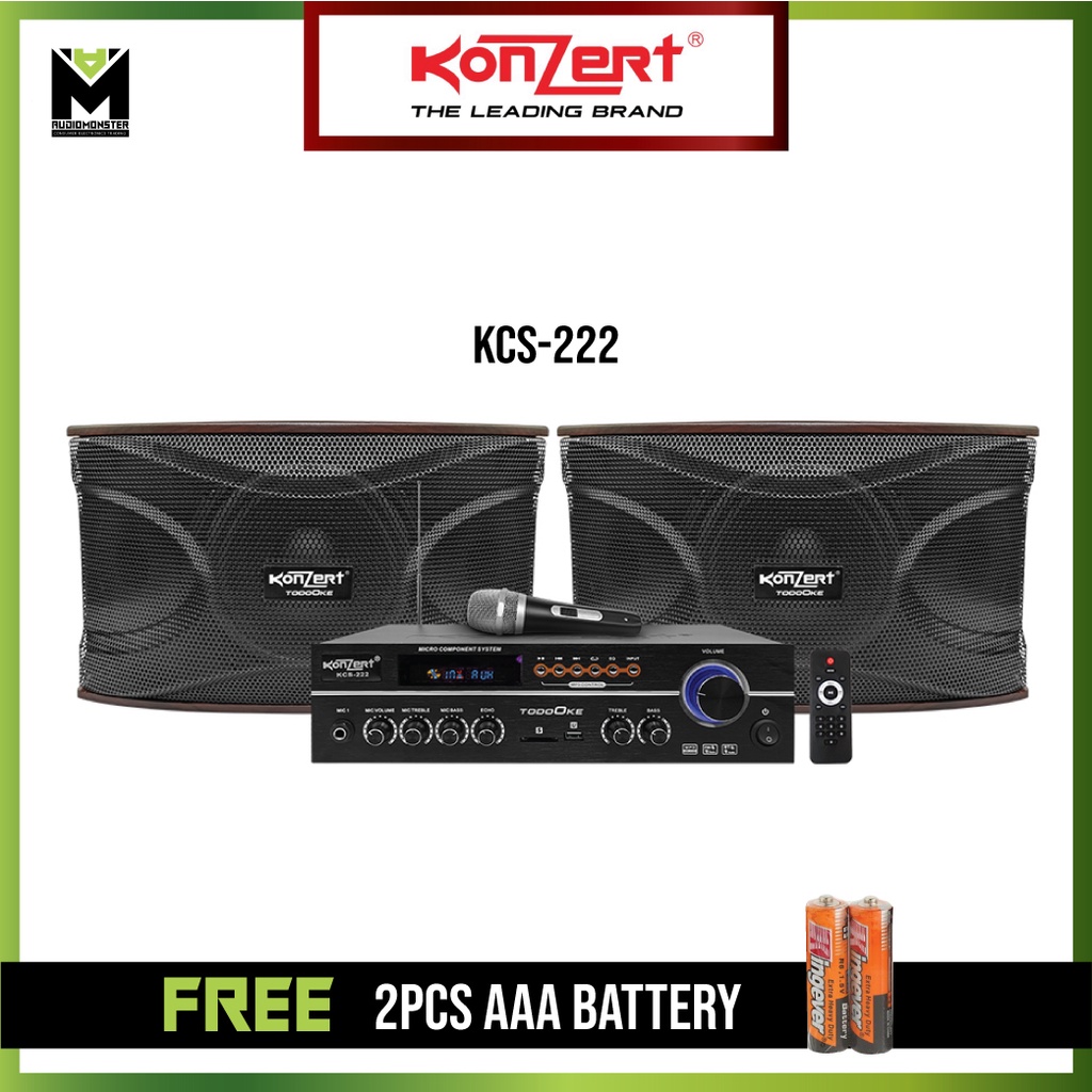 Konzert KCS-222 Micro Component "TodoOke" System with USB/SD & Bluetooth 2500W PMPO | Shopee ...
