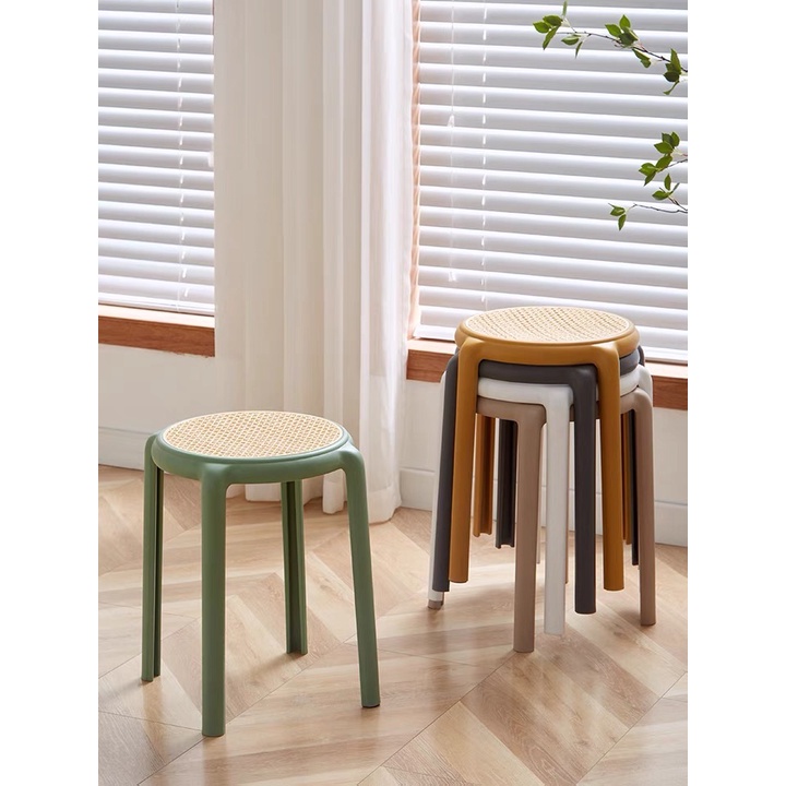 Solihiya Style Stackable Plastic Stool (Different colors to choose from ...