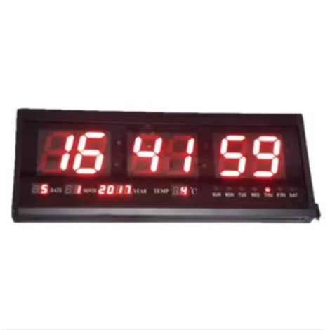 JH3615 Large Digital Display LED Wall Clock (Black) | Shopee Philippines