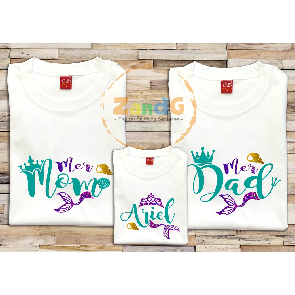 COD : Mermaid Family shirt 1 - SOLD PER PIECE | Shopee Philippines
