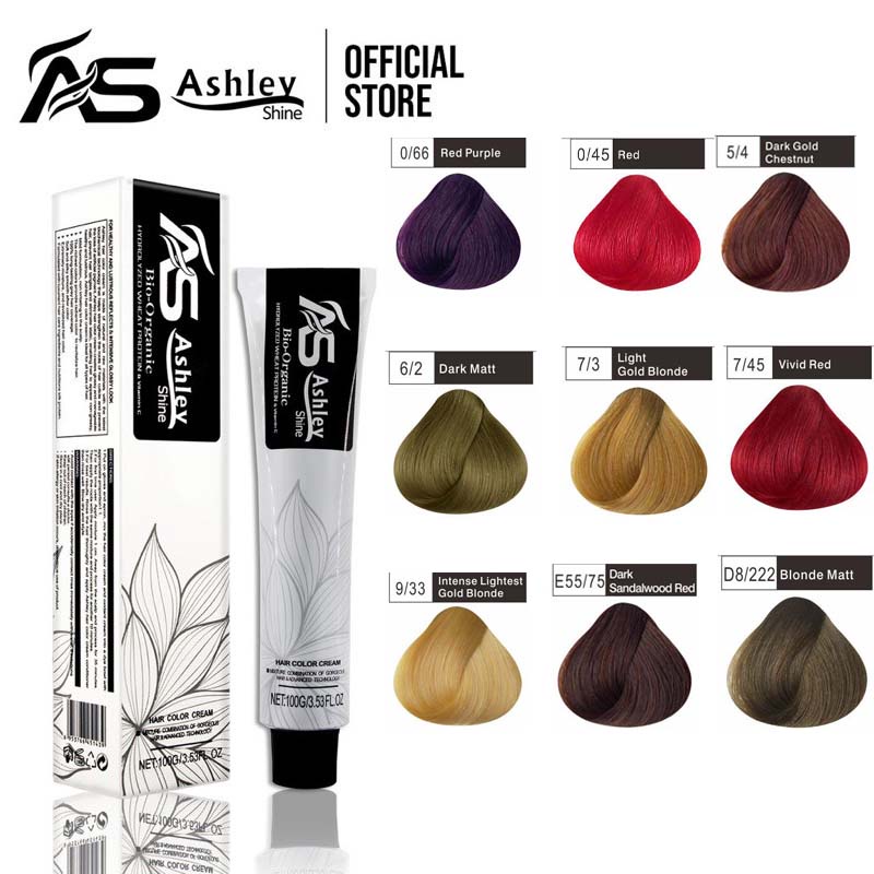 Ashley Shine Hair Color Milk Tea Ash Blonde Black Brown 0.00Dust Red ...