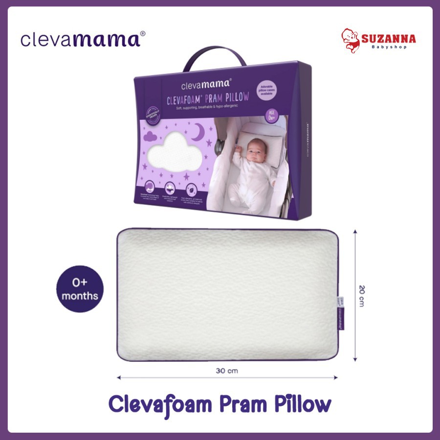 Clevamama 2019 Clevafoam Pram Pillow - Baby Pillow | Shopee Philippines