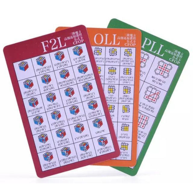 ZCUBE CFOP CARD ALGORITHM SET | Shopee Philippines
