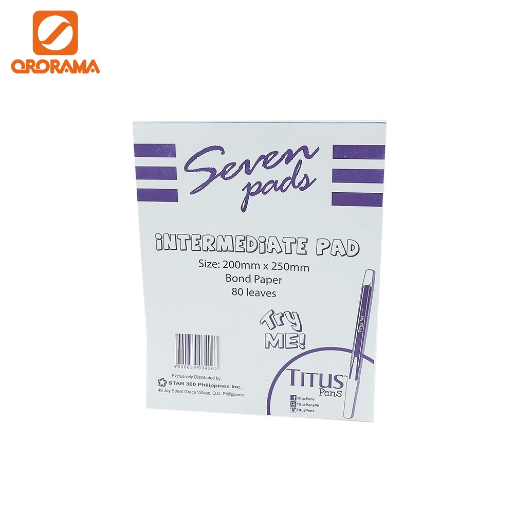 Seven Pads Intermediate Paper Writing Pad 80 Leaves 200 Mm X 250 Mm For ...