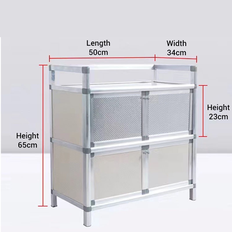 【Brand New】Stainless Steel Rack Cabinet Kitchen Cupboard Living Room ...