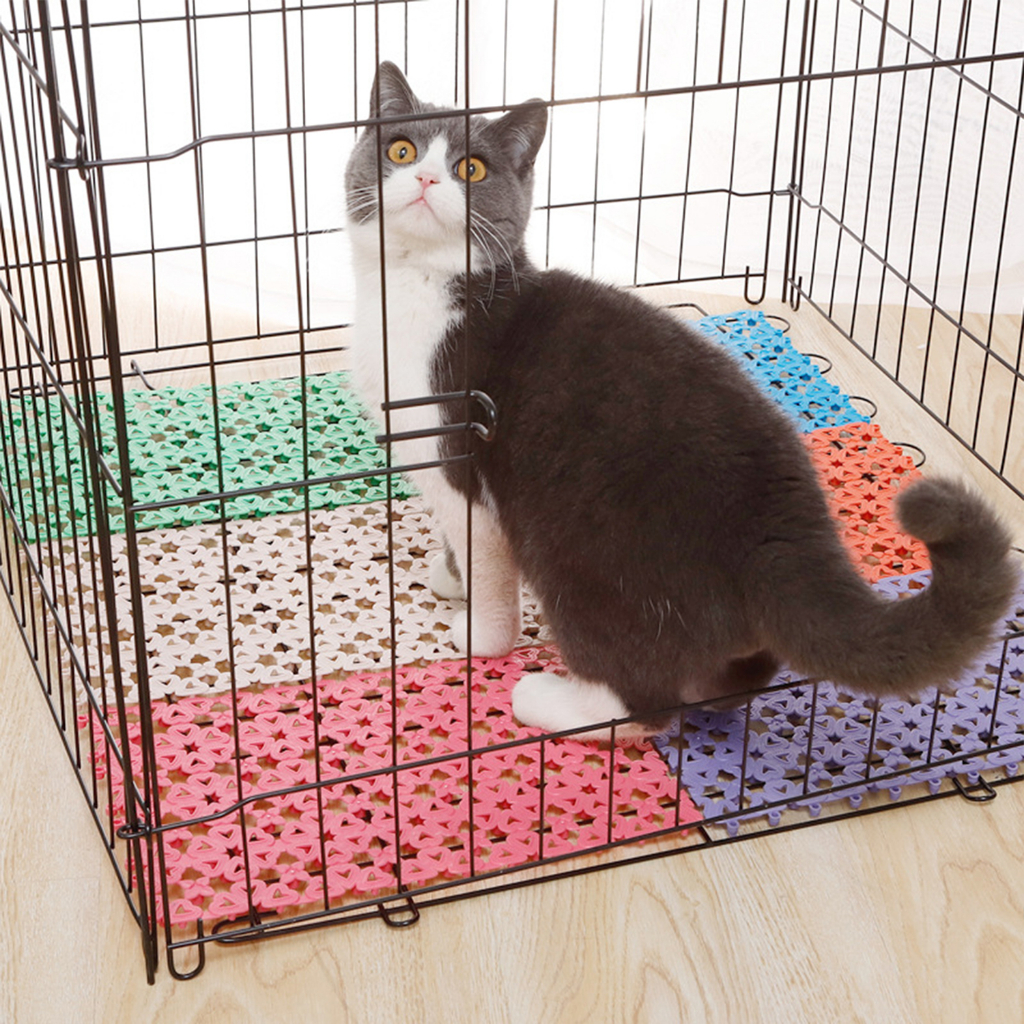 Pet Dog Cage Mat Foot Mat Splicing Non slip Dog Mesh Mat Dog Cage Mat ...