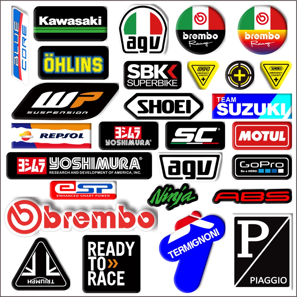 custom printed 3D resin decal sticker for motorcycle design stickers ...