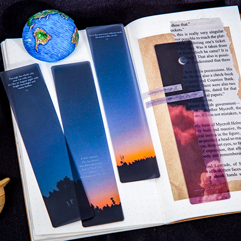 5 Pcs Creative Landscape Series PVC Bookmark Waterproof Translucent ...