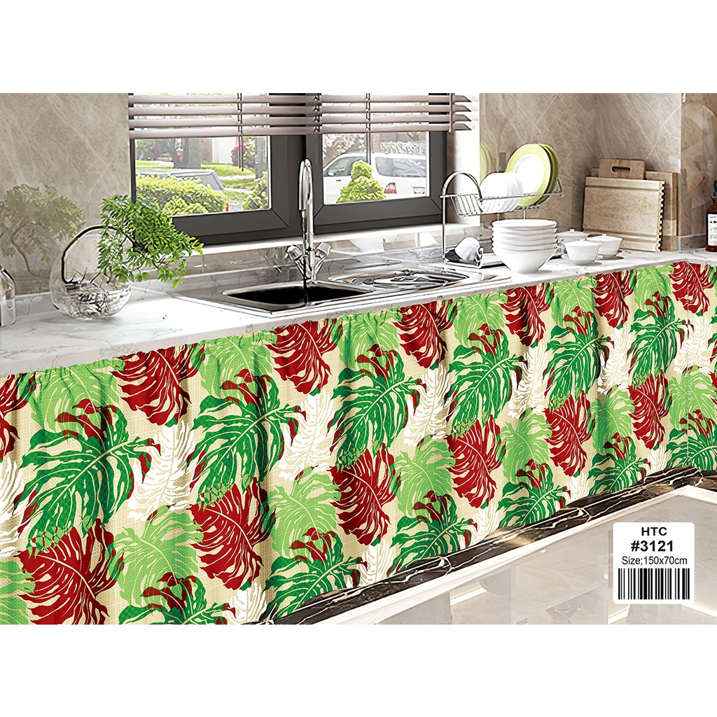 98K Lababo kitchen curtain short curtain 150*70cm | Shopee Philippines